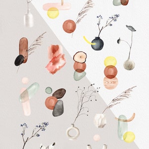 Watercolor Flower Bundle, Watercolor Neutral Collection, Watercolor ...