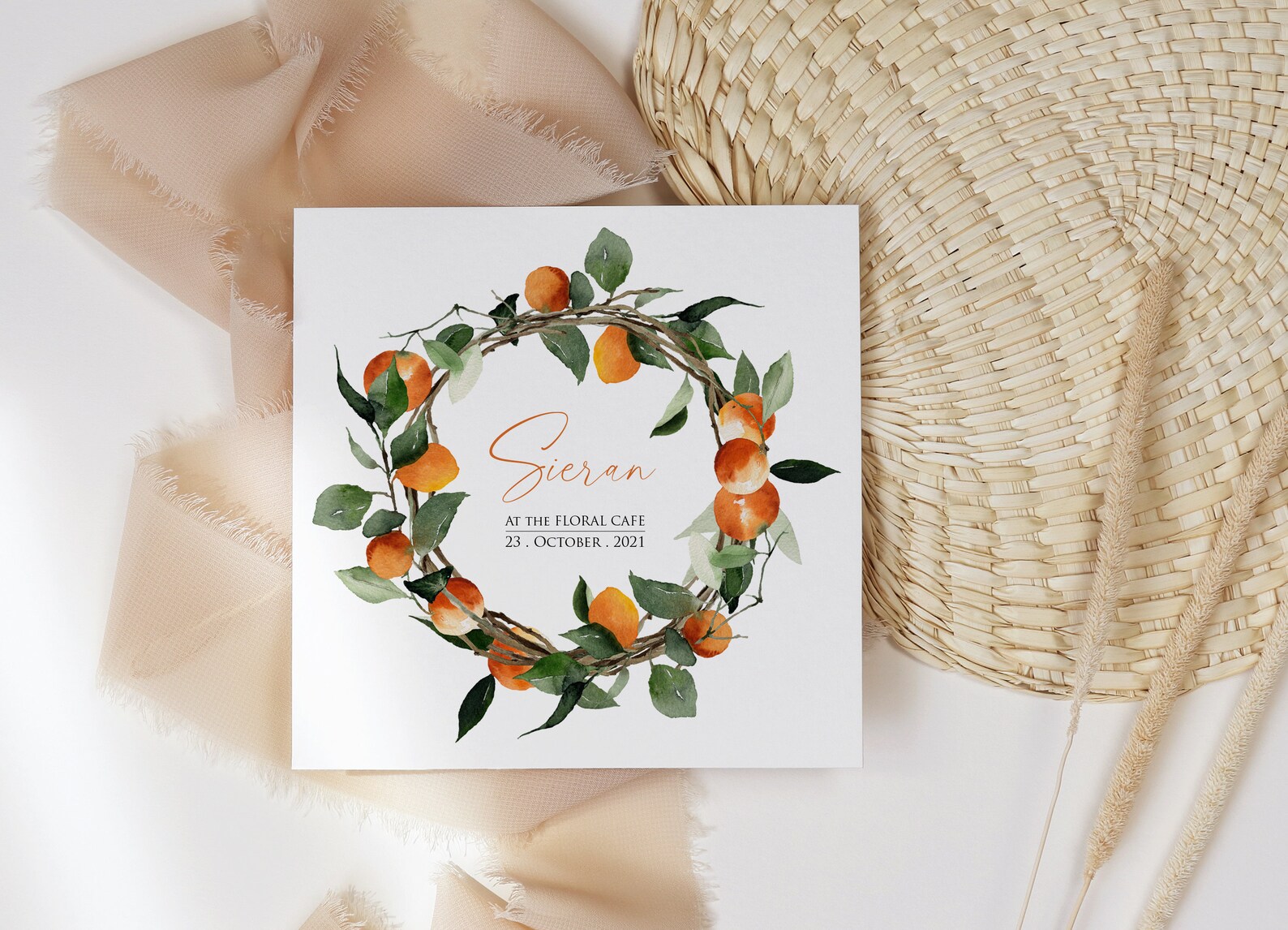 Watercolor Orange Orange Wreaths Watercolor Clipart - Etsy