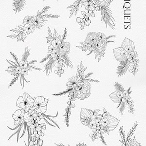 Elegant Boho Floral, Flower Line Art, Flower SVG, Flower Logo, Flower ...