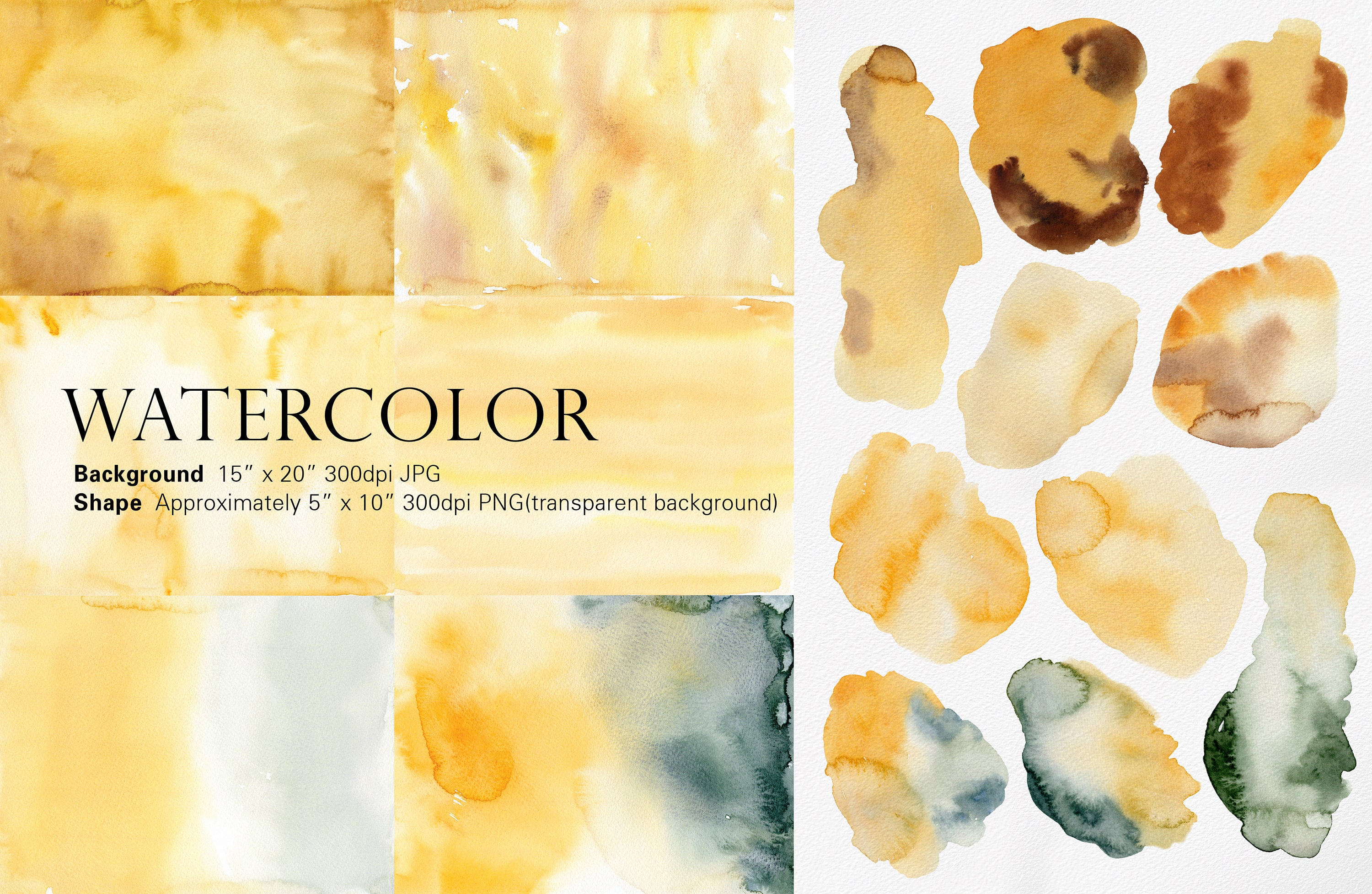 Watercolor Background Clipart Watercolor Border Watercolor | Etsy Canada