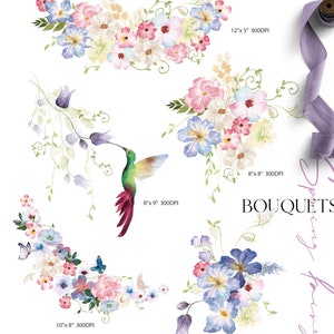 Spring Fairy Flower, Watercolor Flower, Flower Clipart, Pastel Flower ...