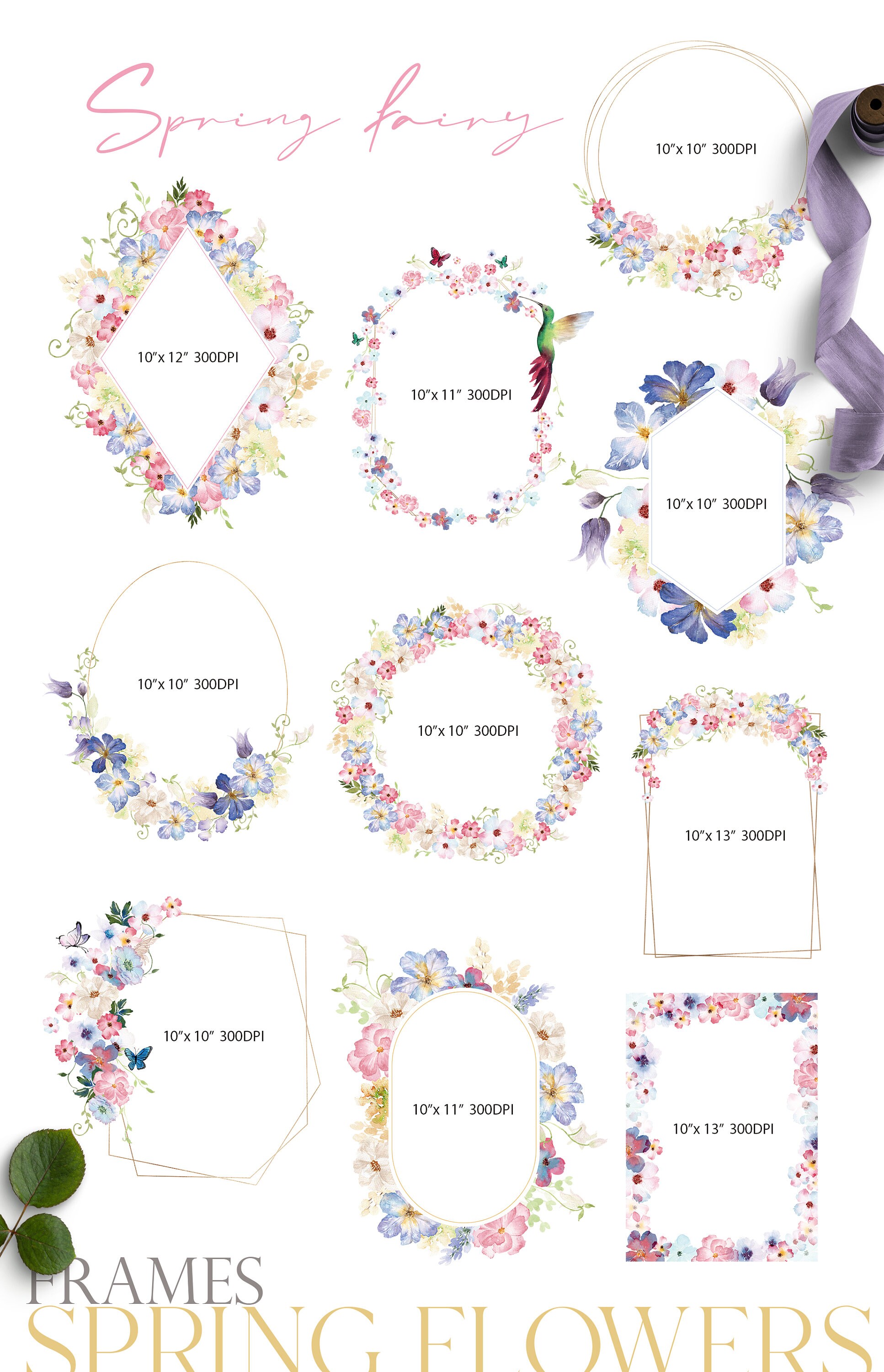 Spring Fairy Flower Watercolor Flower Flower Clipart Pastel - Etsy