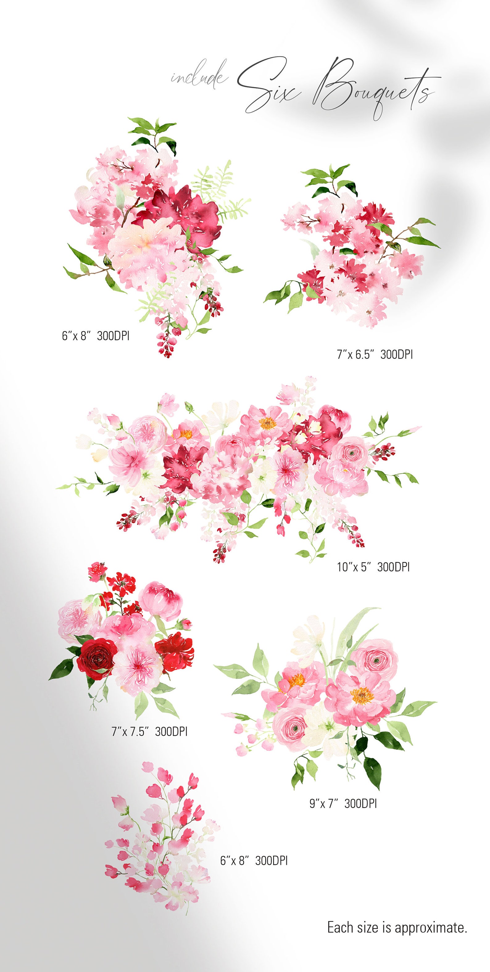 Watercolor Spring Flowers Floral Arrangements Wedding - Etsy