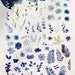 Watercolor Flower Bundle Watercolor Blue Collection - Etsy