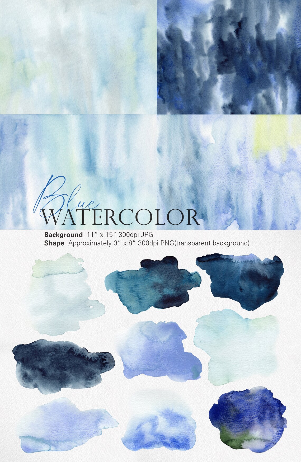 Watercolor Background Clipart Watercolor Border Watercolor | Etsy