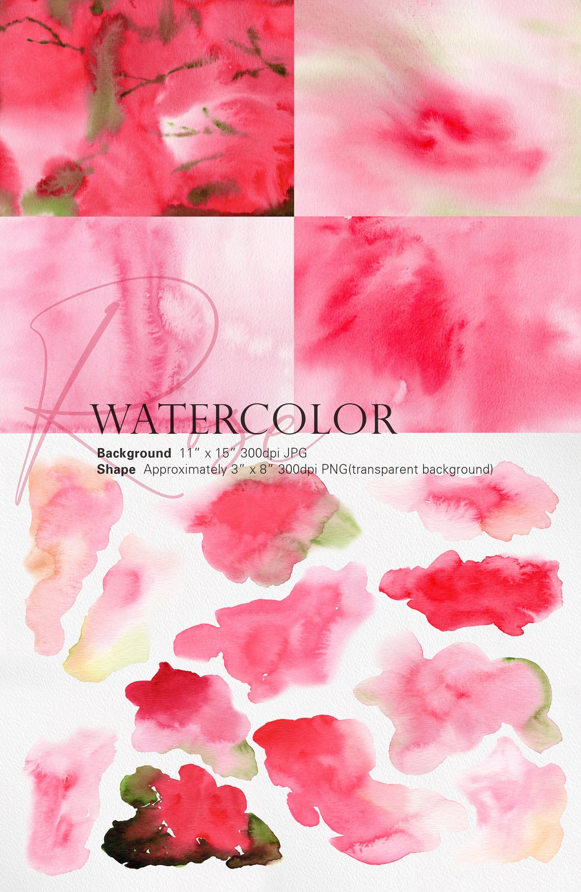 Watercolor Background Clipart Watercolor Border Watercolor - Etsy