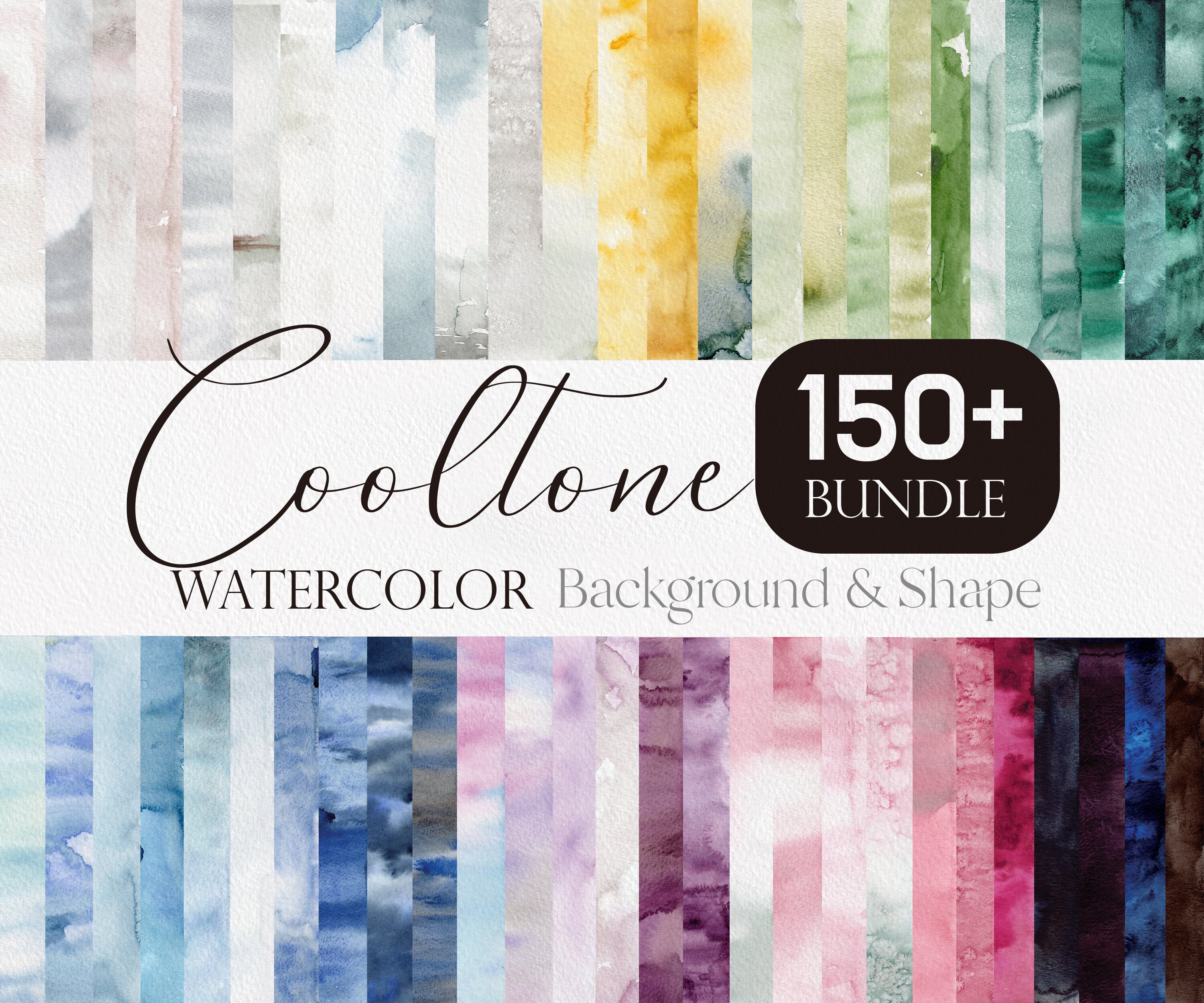Watercolor Background Bundle Watercolor Shape Watercolor - Etsy