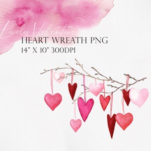 Watercolor Valentine, Valentine Clipart, Heart Clipart, Valentine PNG ...