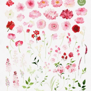 Watercolor Spring Flowers, Floral Arrangements, Wedding Clipart ...
