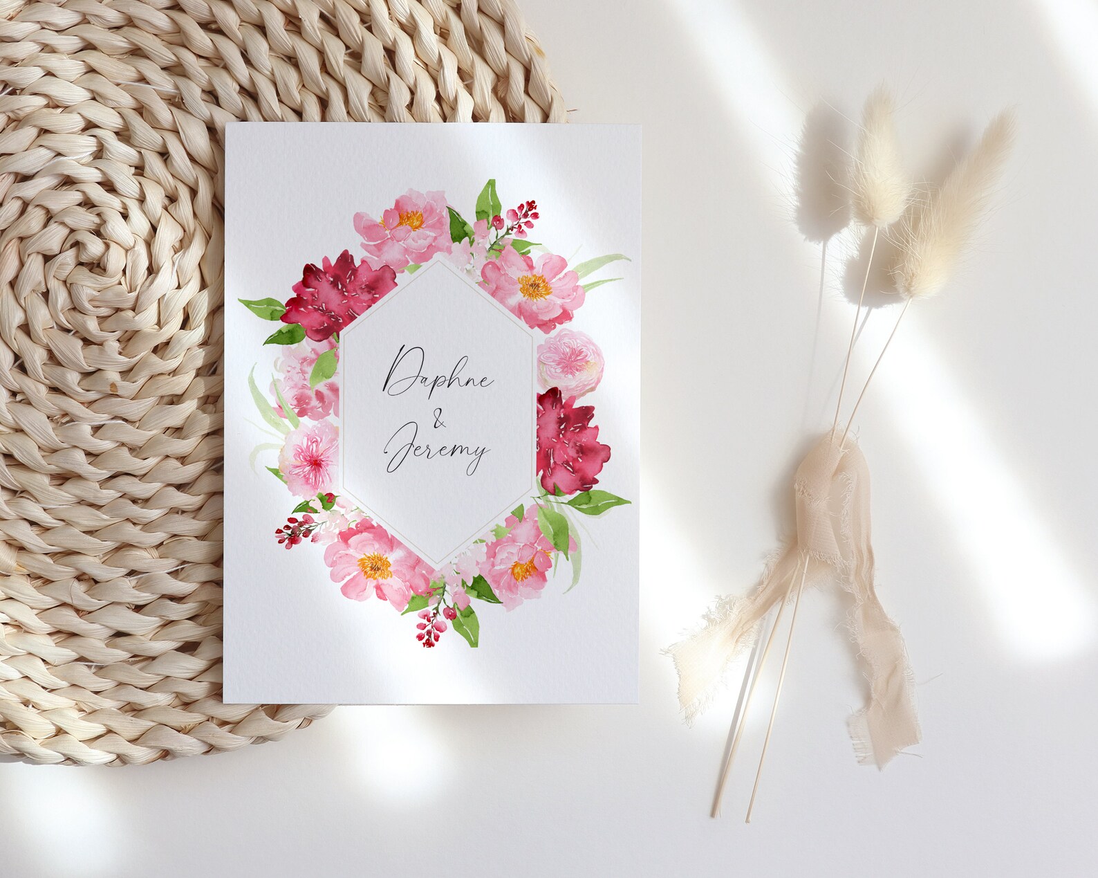 Watercolor Clipart Pink Wreath Floral Arrangements Wedding - Etsy