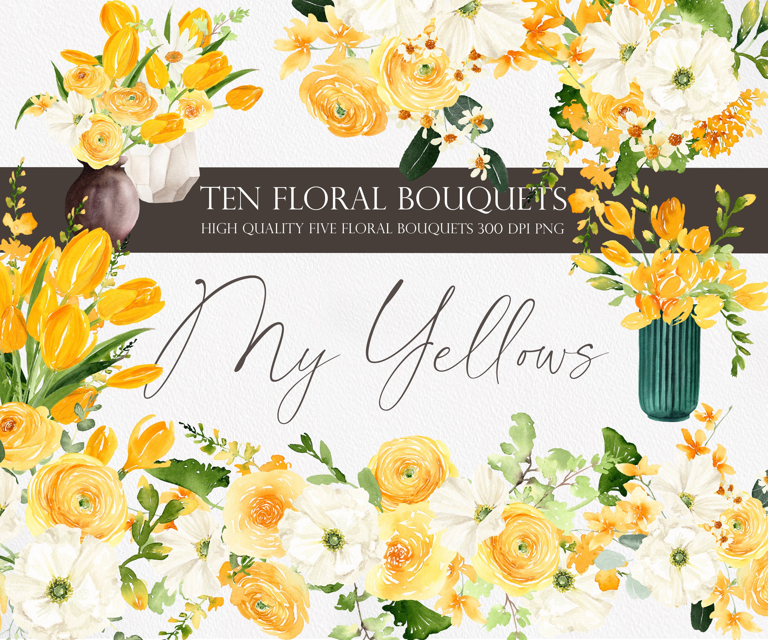 Yellow Wedding Flower Clipart