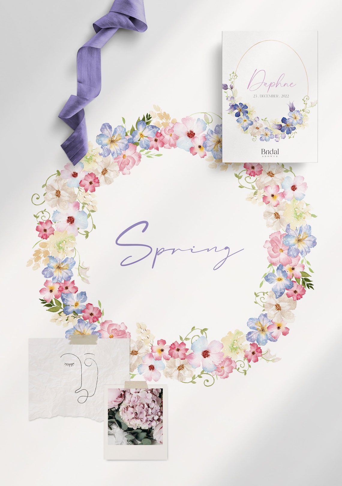 Spring Fairy Flower Watercolor Flower Flower Clipart Pastel - Etsy