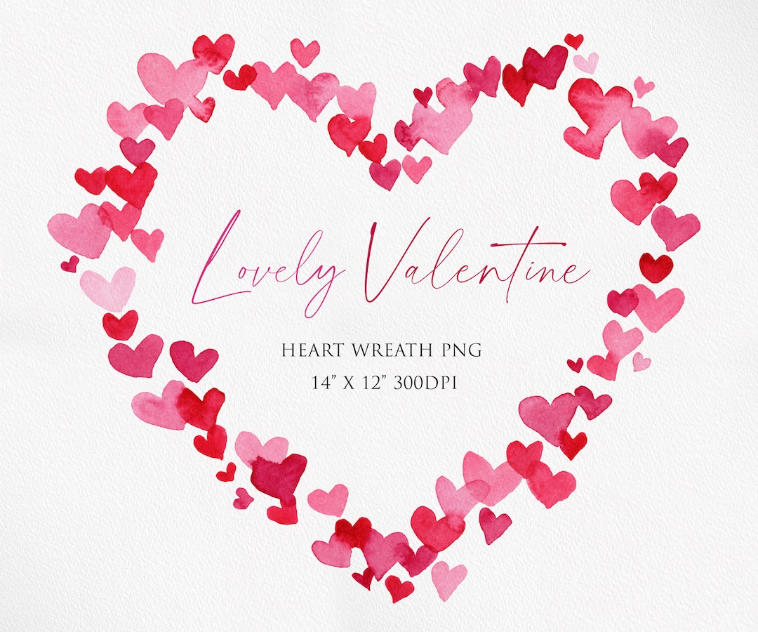 Watercolor Valentine, Valentine Clipart, Heart Clipart, Valentine PNG ...