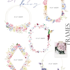 Spring Fairy Flower, Watercolor Flower, Flower Clipart, Pastel Flower ...