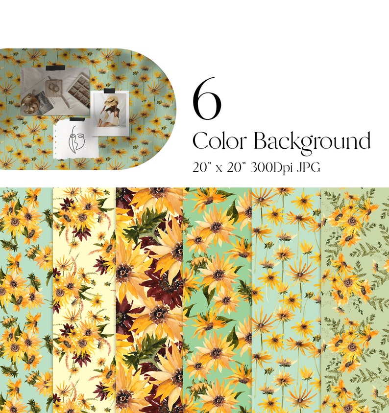 Watercolor Flower Pattern Flower Digital Paper Seemless | Etsy