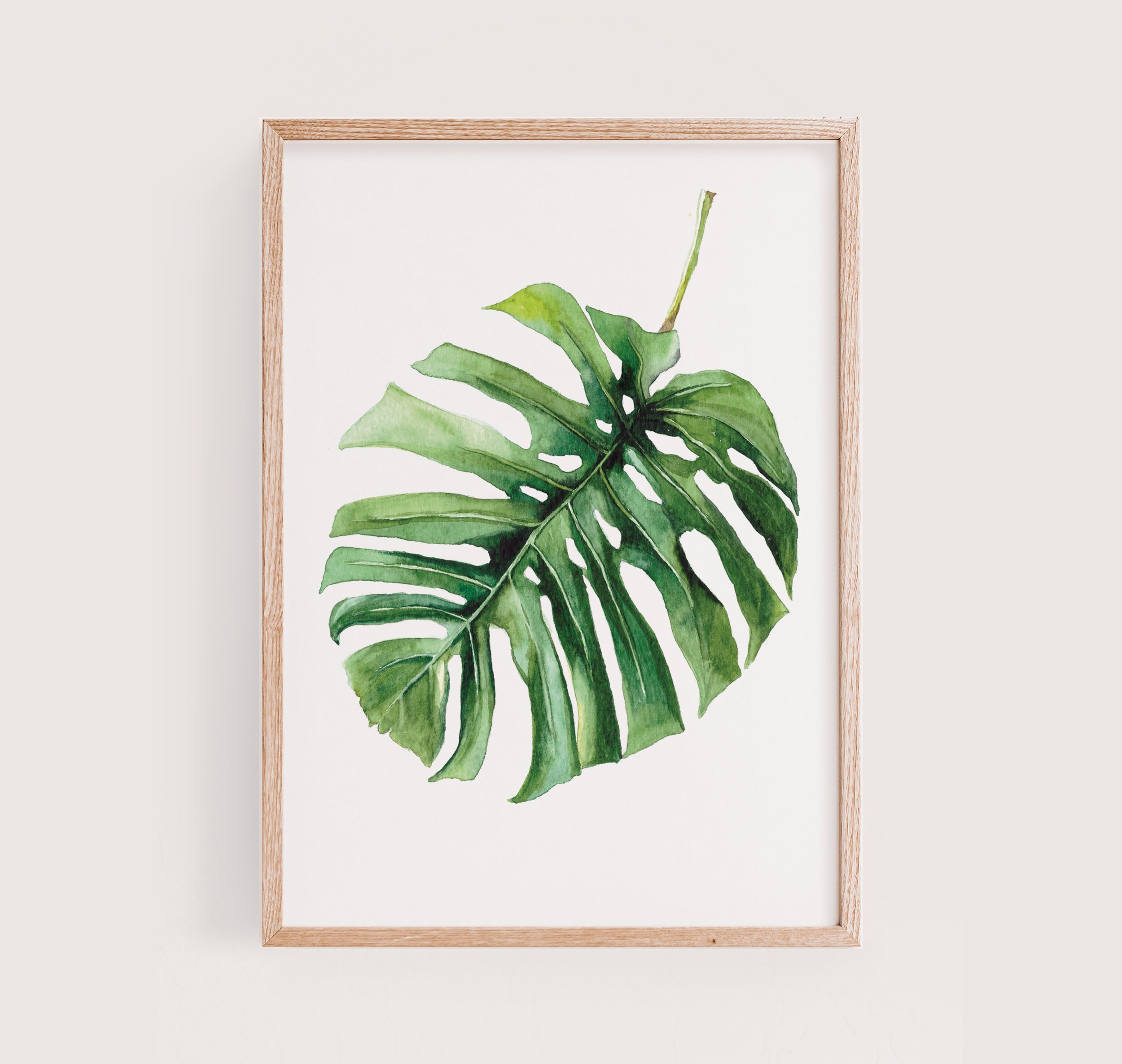 Greenery Watercolor Printable Wall Art Watercolor Print - Etsy