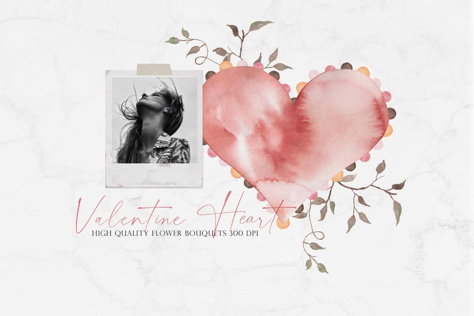 Valentine Day Clipart Watercolor Valentine Valentine Heart | Etsy