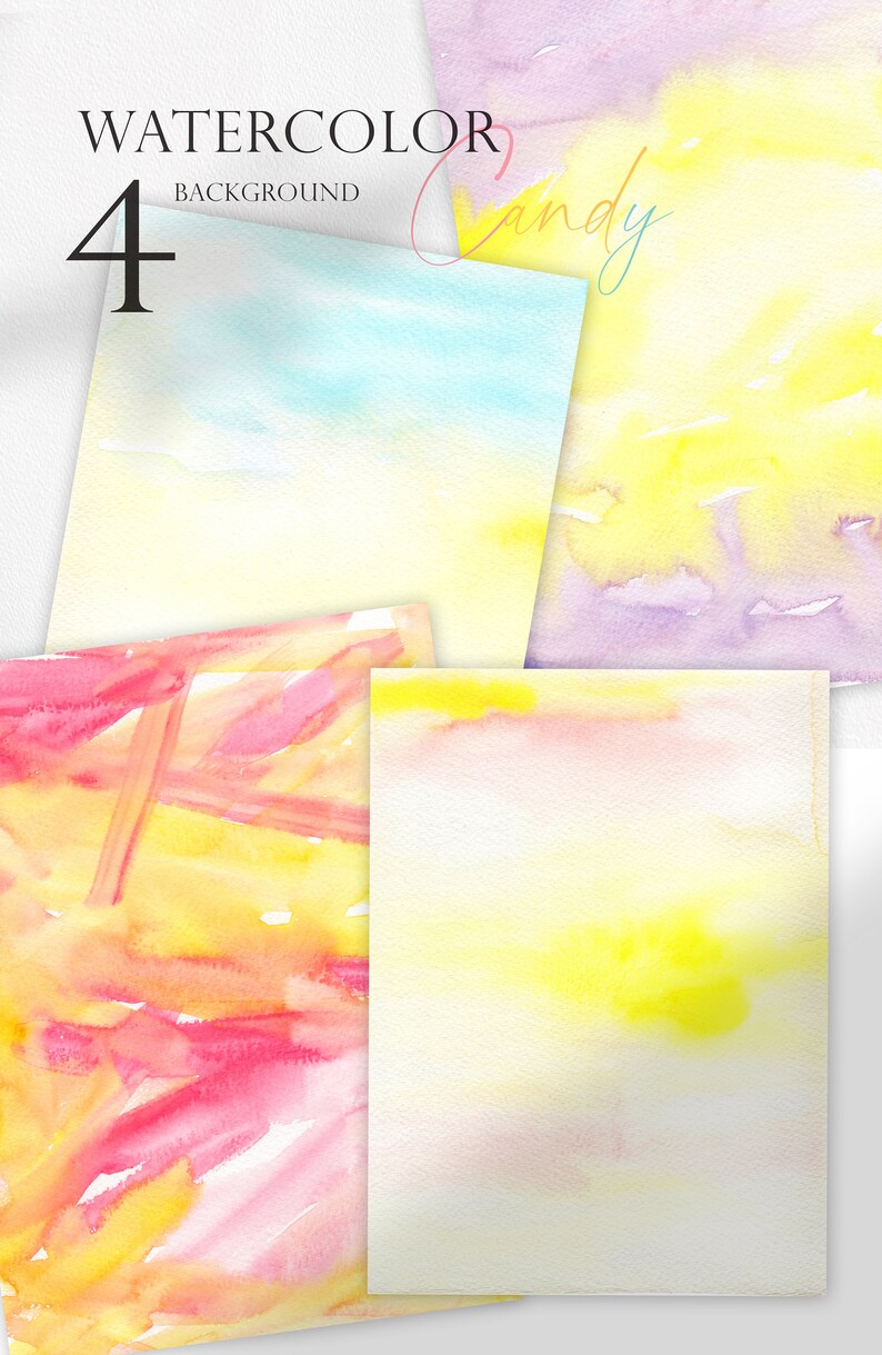 Watercolor Background Clipart Watercolor Border Watercolor - Etsy