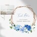 Watercolor Clipart, Blue Wreaths, Floral Arrangements, Wedding Clipart ...