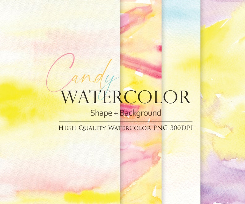 Watercolor Background Clipart Watercolor Border Watercolor - Etsy