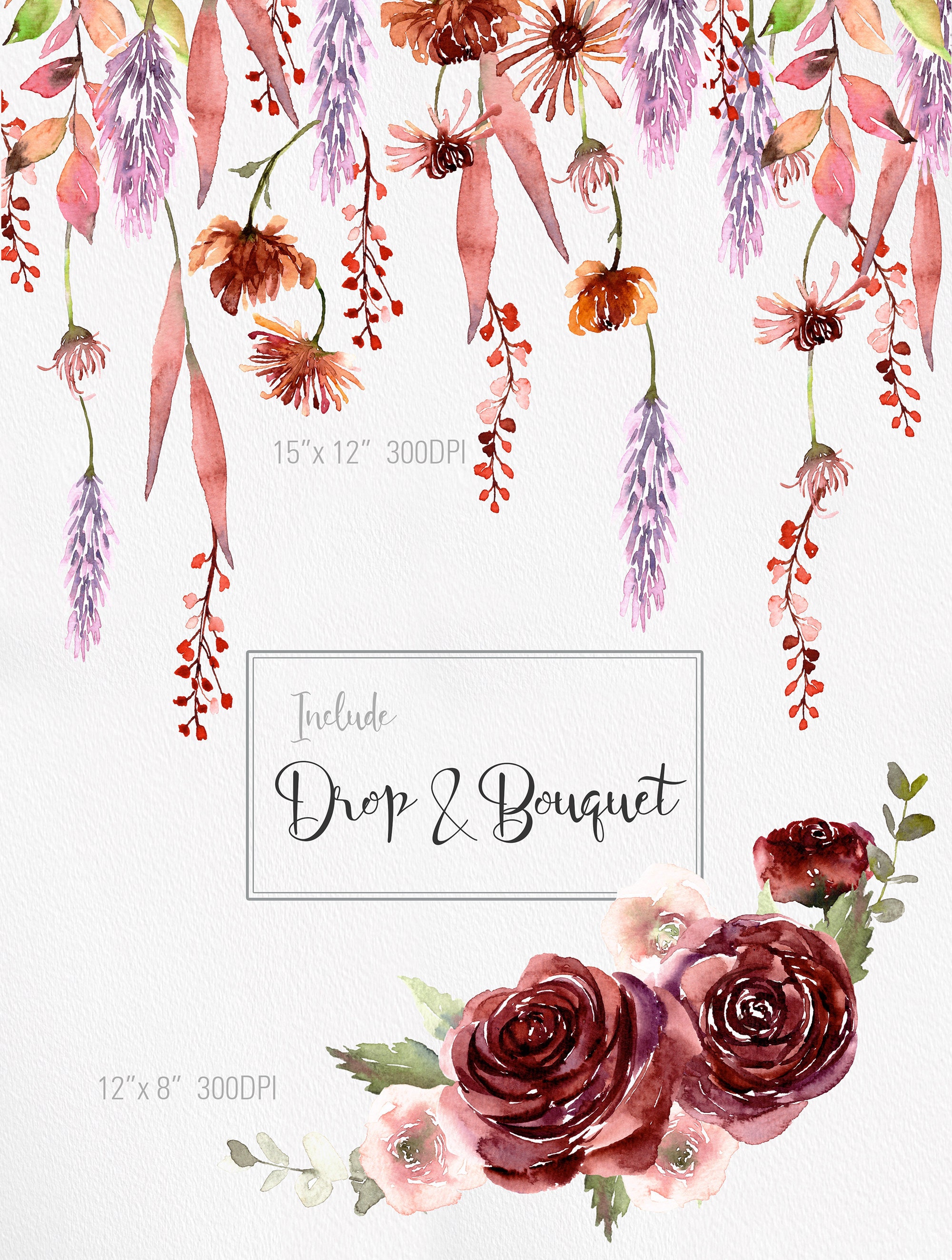 Watercolor Halloween Clipart Autumn Clipart Flower Clipart - Etsy