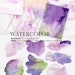 Watercolor Flower Bundle, Watercolor Purple Collection, Lavender ...