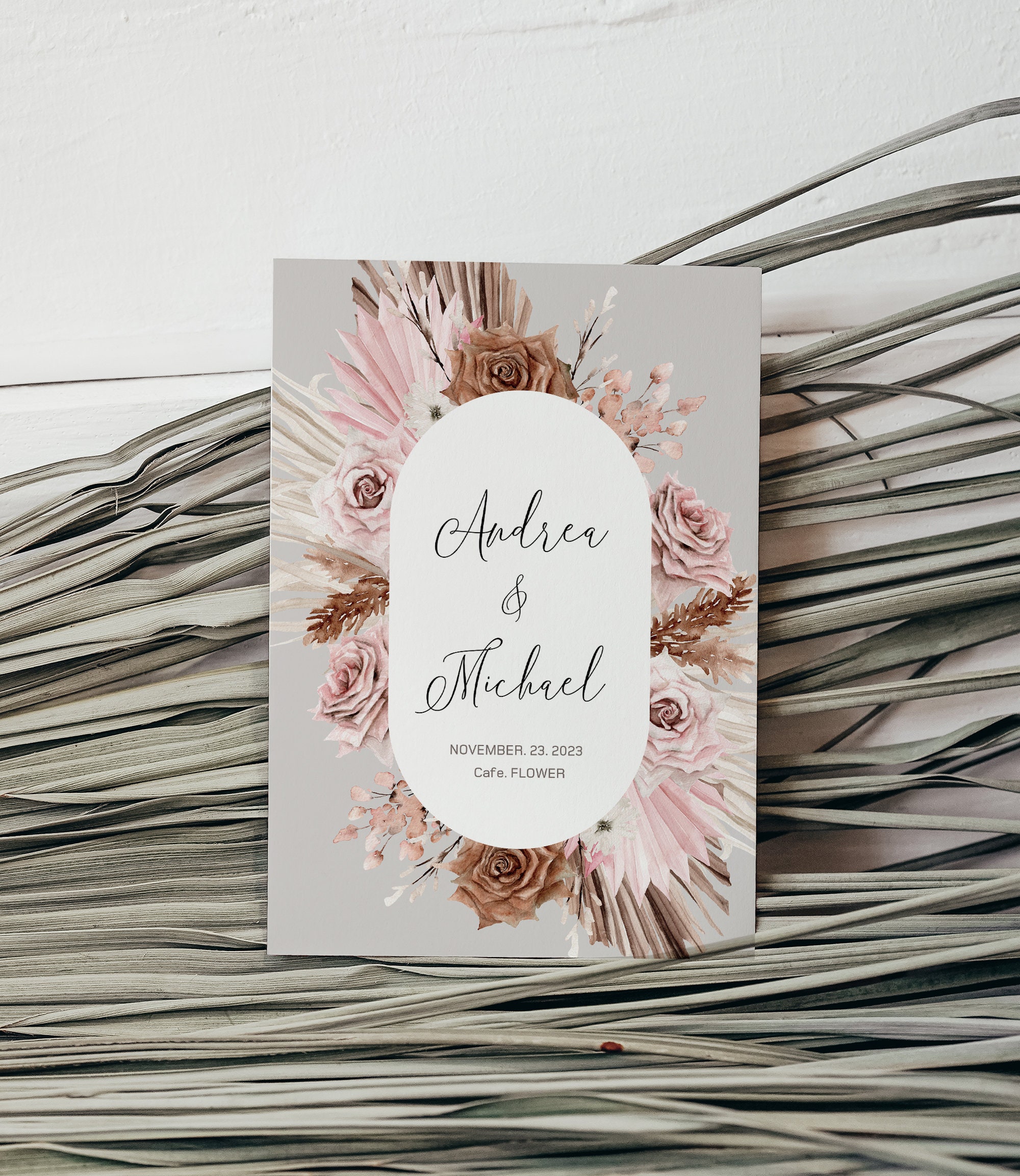 Boho Pink Flowers, Watercolor Flower, Boho Flower PNG, Bohemian Pink ...