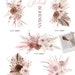 Boho Pink Flowers, Watercolor Flower, Boho Flower PNG, Bohemian Pink ...