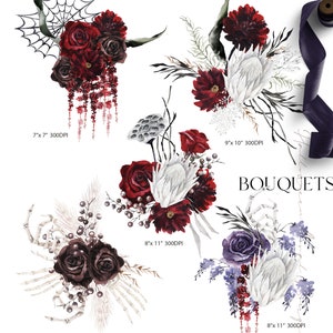 Strange Beauty, Halloween PNG Halloween Watercolor Flower, Halloween ...