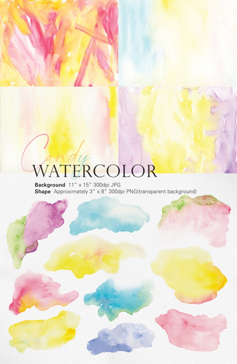 Watercolor Background Clipart Watercolor Border Watercolor - Etsy