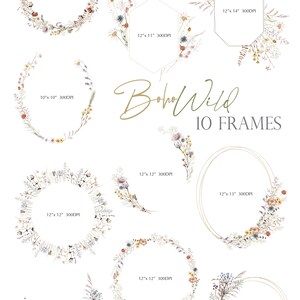 Boho Wild Flowers, Watercolor Wild Flower, Wild Flower PNG, Watercolor ...