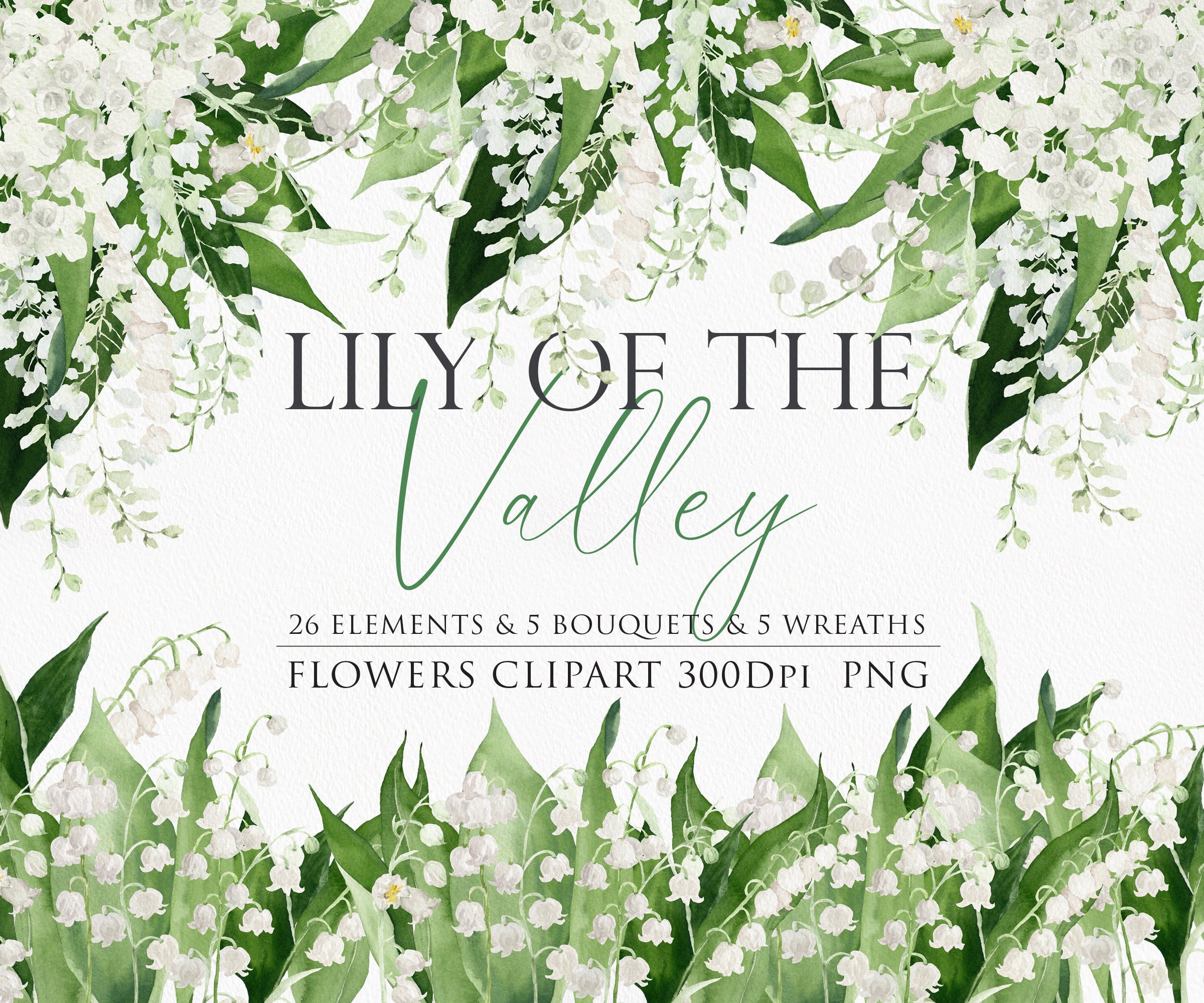 Lily of the Valley Clipart Lily of the Valley PNG Wedding - Etsy