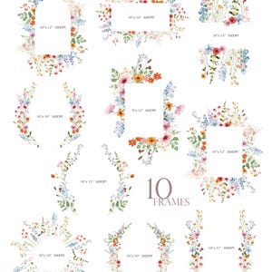 DELICATE Wildflowers, Watercolor Wildflower PNG, Wildflower Clipart ...