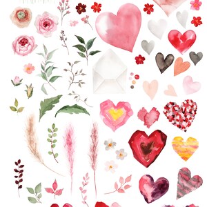 Valentine Day Clipart, Watercolor Valentine, Valentine Heart ...