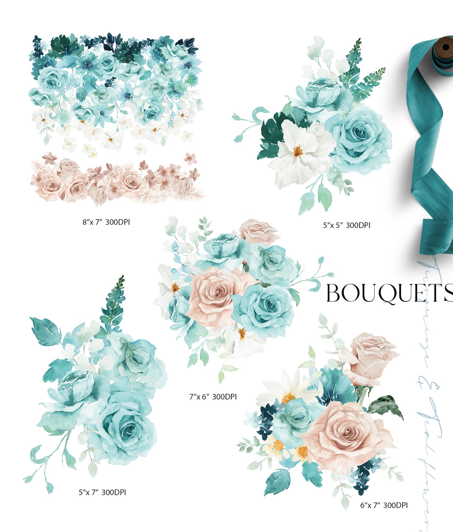 Ocean, Turquoise Flower, Watercolor Flowers, Teal Flower, Blue Flowers ...