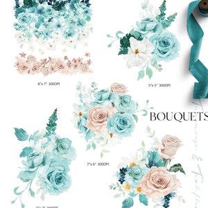 Ocean, Turquoise Flower, Watercolor Flowers, Teal Flower, Blue Flowers ...