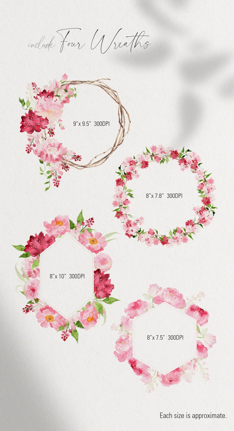 Watercolor Spring Flowers Floral Arrangements Wedding - Etsy