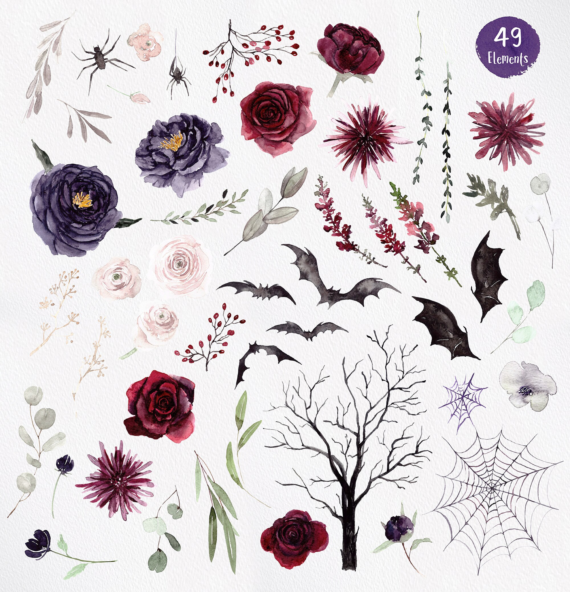 Beautiful Halloween, Watercolor Flowers, Floral Arrangements, Halloween ...