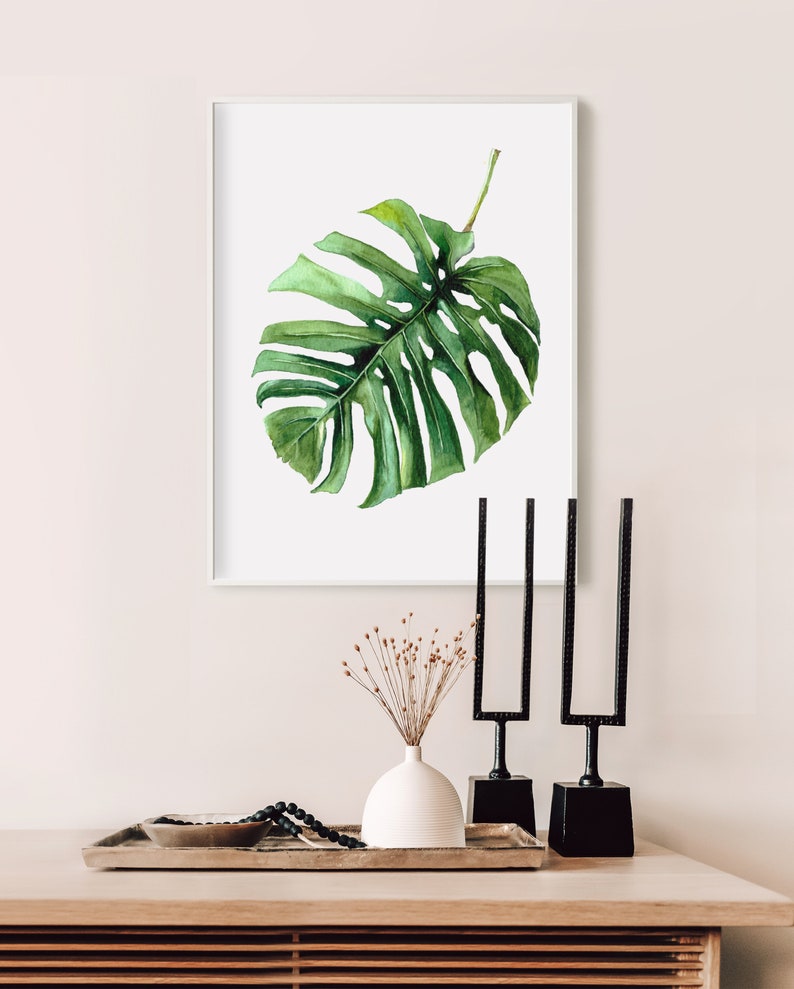 Greenery Watercolor Printable Wall Art Watercolor Print - Etsy