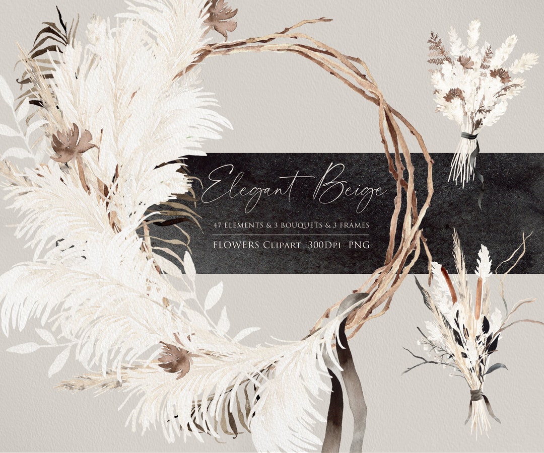 Boho Florals, Watercolor Leaf, Bohemian Floral, Dried Bouquet, Floral ...