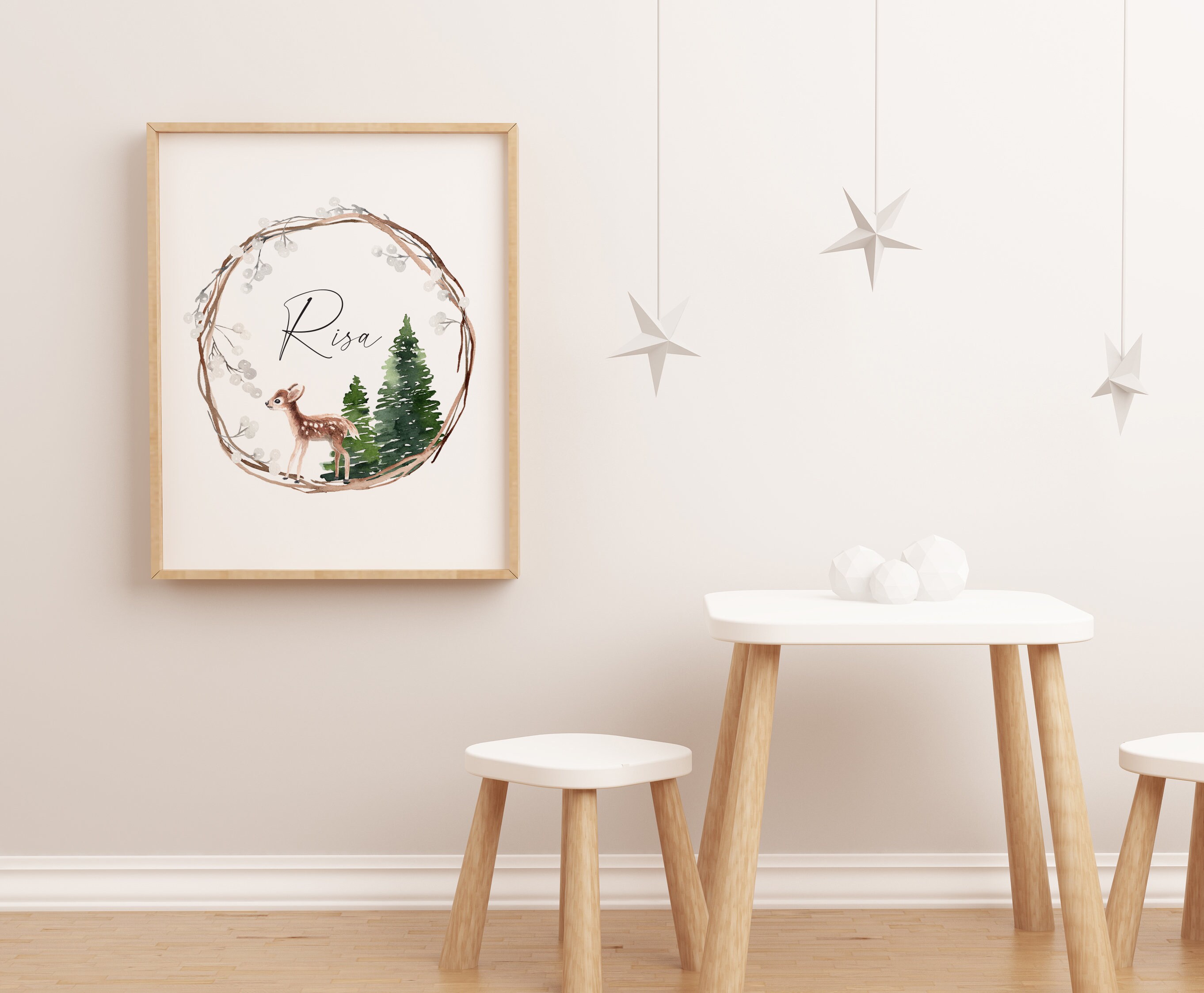 Watercolor Winter Clipart Deer Clipart Baby Deer Christmas - Etsy