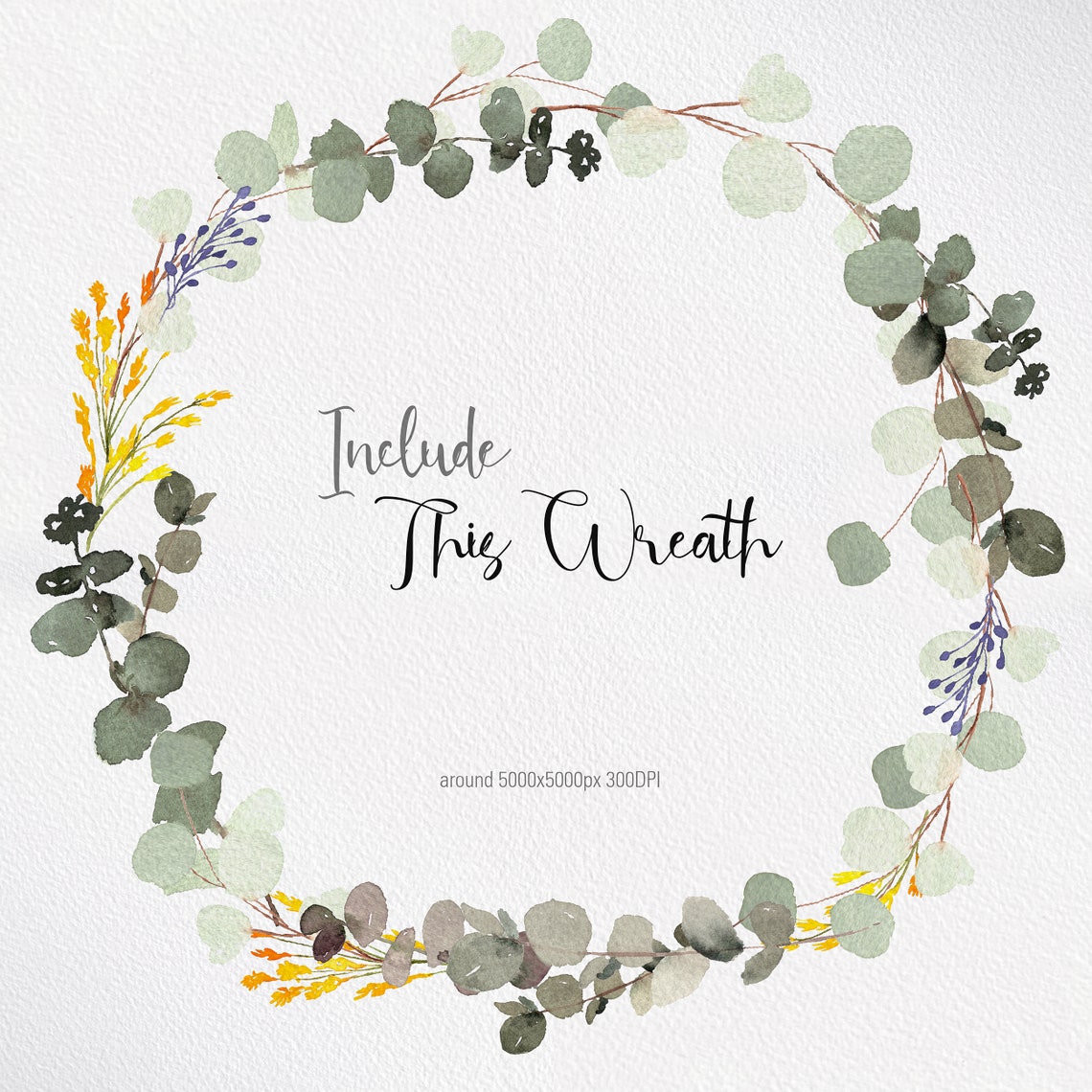 Eucalyptus Clipart, Greenery Clipart, Greenery Wreath, Botanical ...