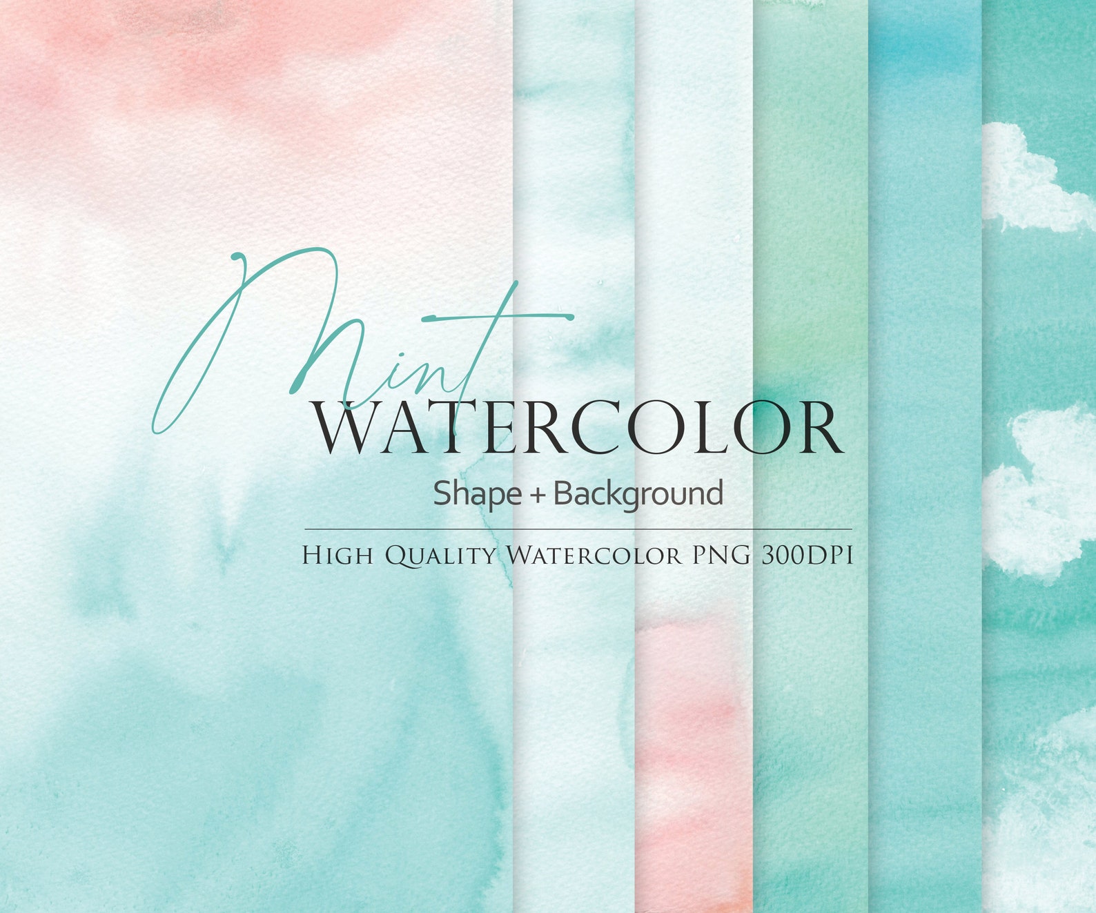 Watercolor Background Clipart Watercolor Border Watercolor - Etsy UK