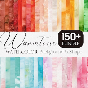 Watercolor Background Bundle, Watercolor Shape, Watercolor Background ...