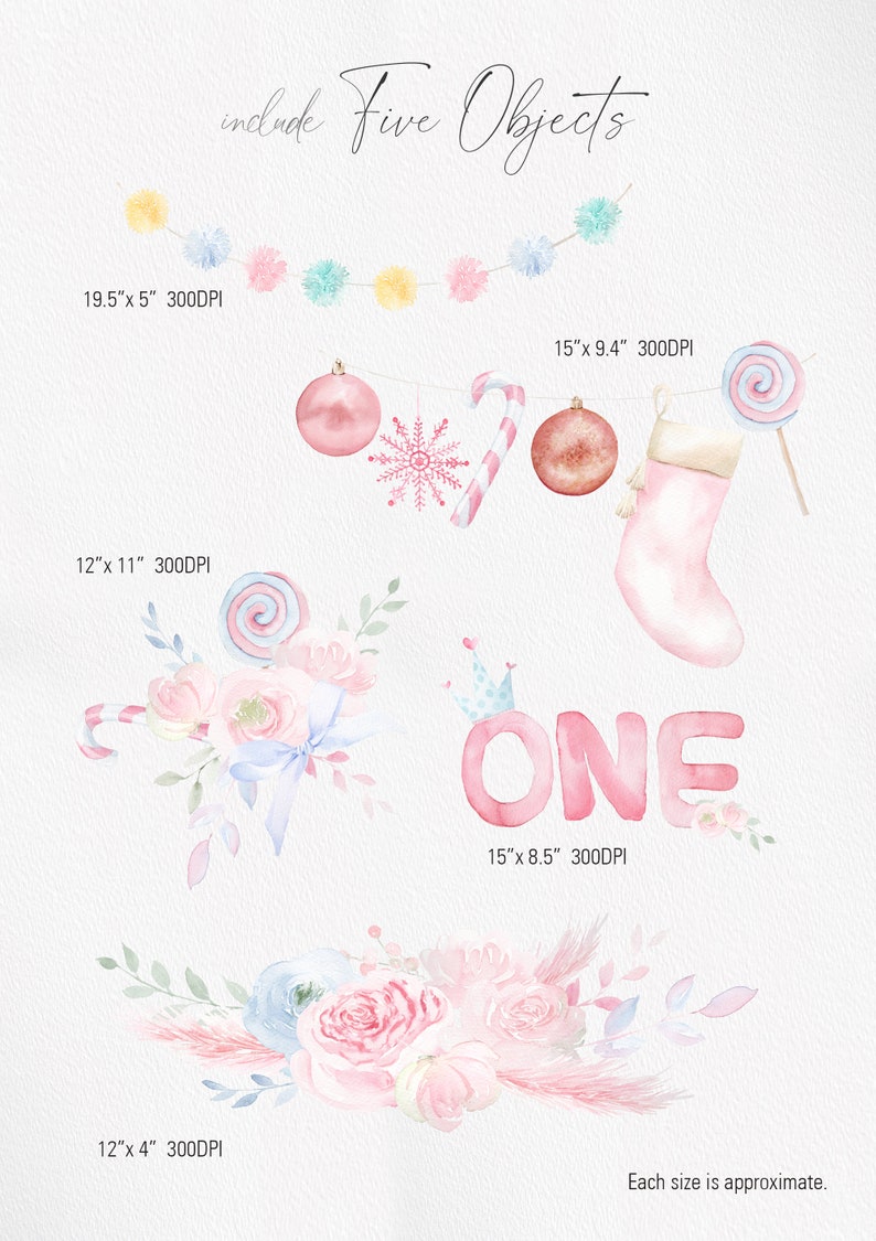 Watercolor Baby Clipart, Winter Onederland Clipart, Baby Shower Clipart ...