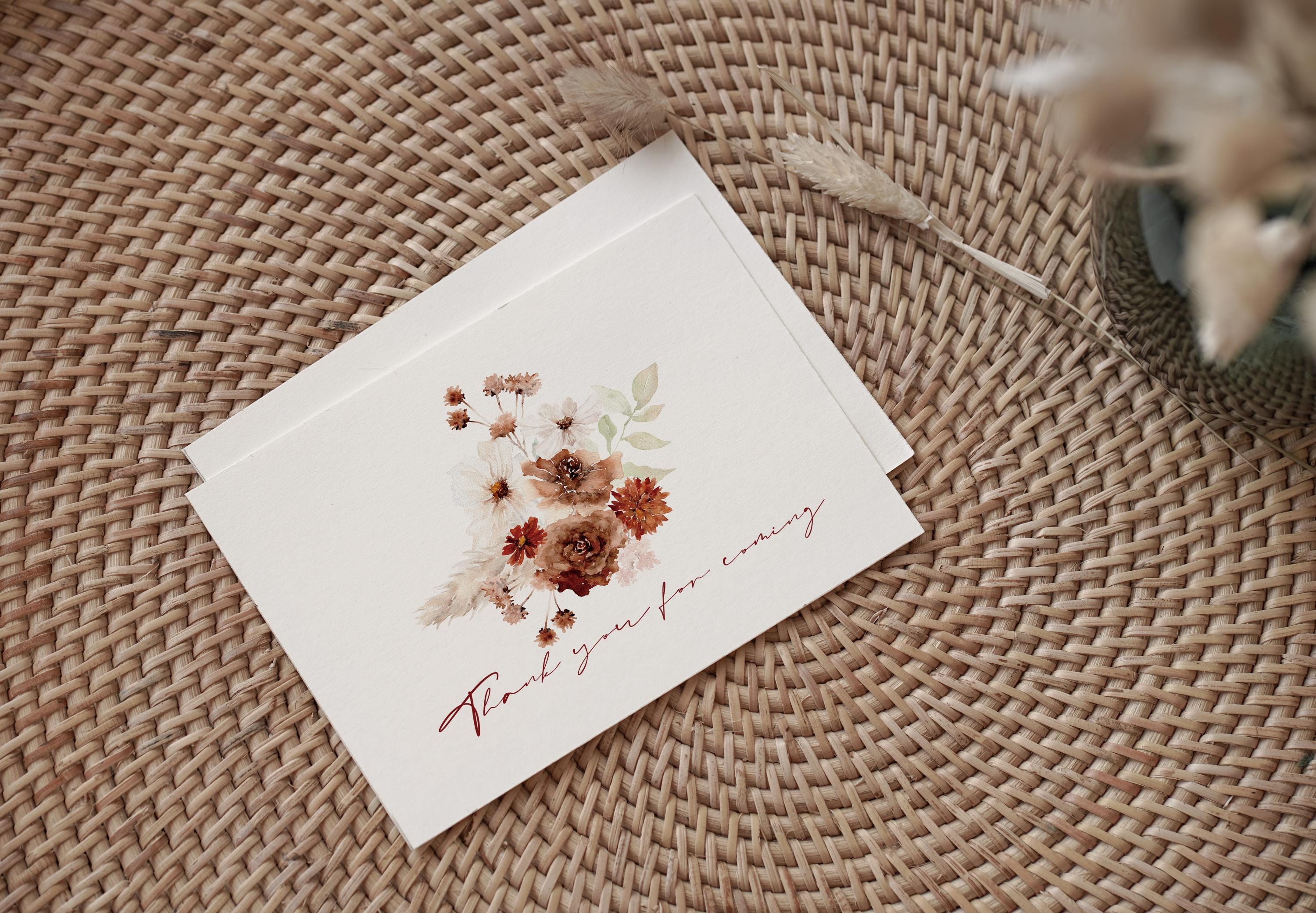 RUST BLOOM, Watercolor Fall Flower, Rustic Flower, Winter Bouquets ...