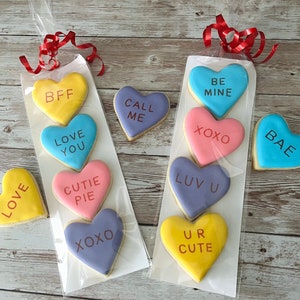 Conversation Heart Mini Sugar Cookie Set | Valentine’s Day, Personalize ...