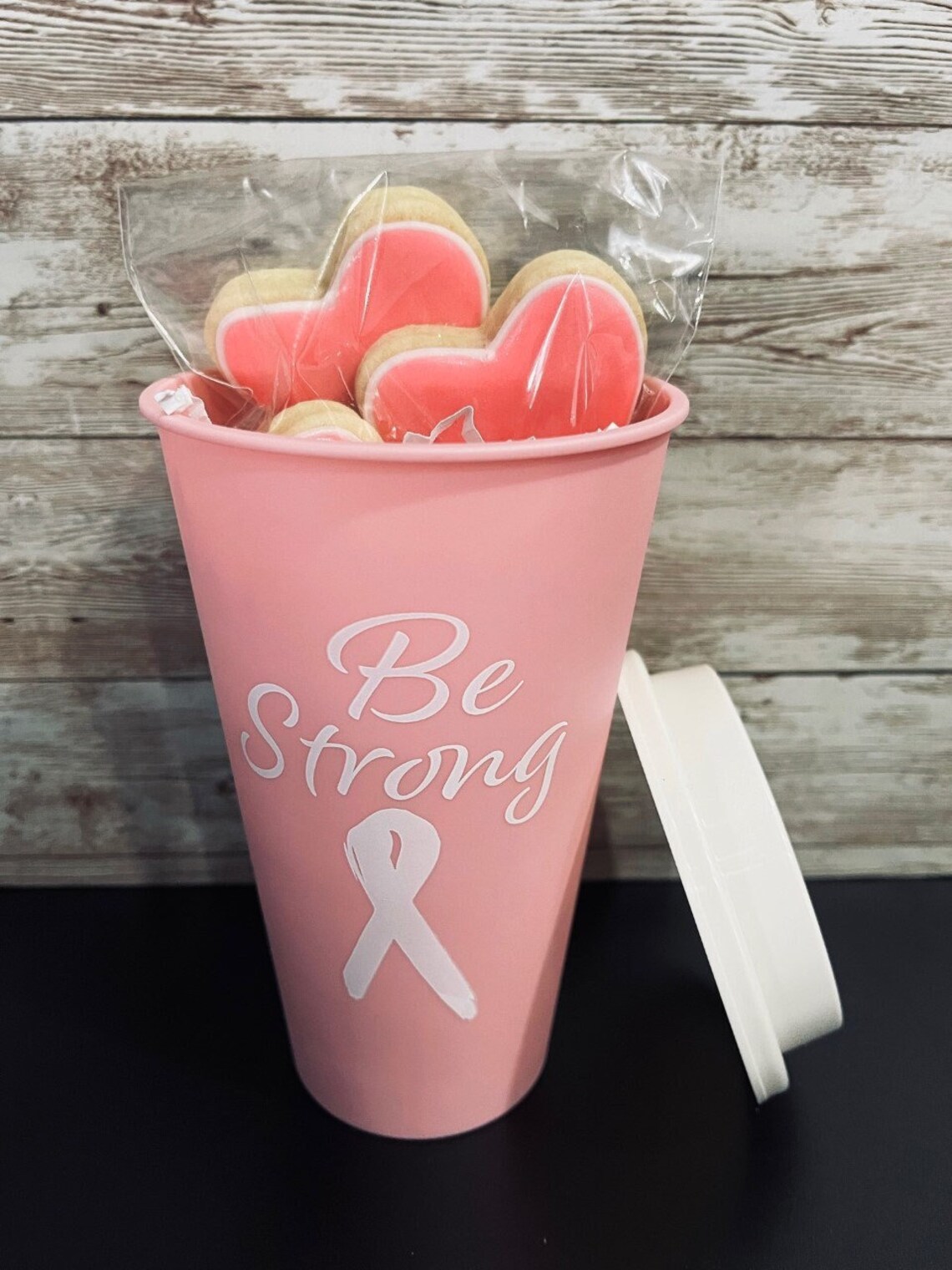 Breast Cancer Awareness | Sugar Cookie Cup Gift Set - Etsy