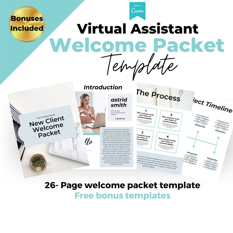 Client Welcome Packet, Client Onboarding Packet ,canva Template ...