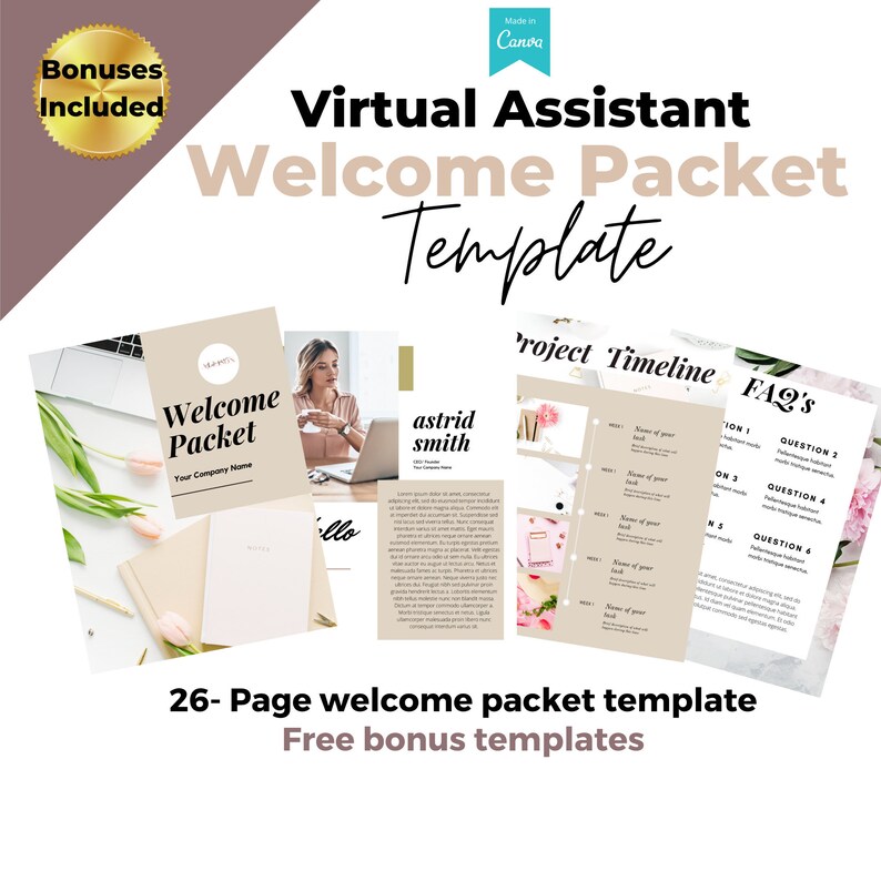 Client Welcome Packet, Client Onboarding Packet ,canva Template ...